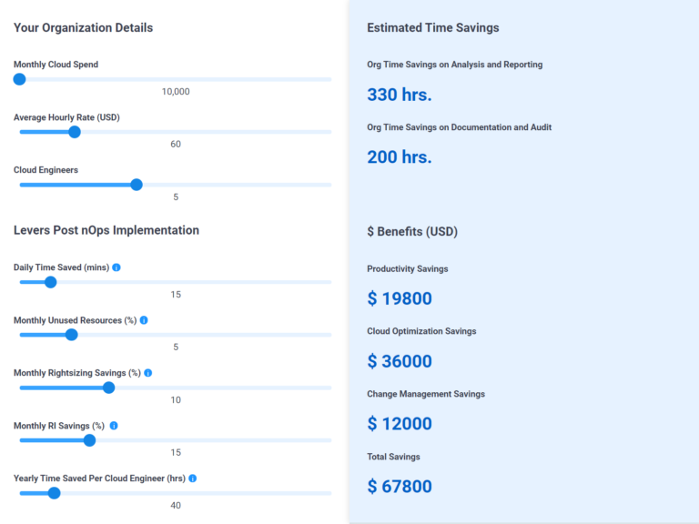 nOps AWS Cloud ROI and Pricing Calculator | nOps