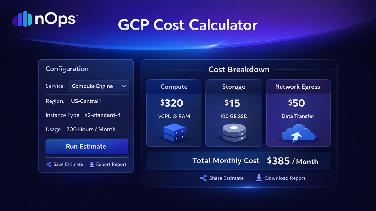 What Is a GCP Cost Calculator? | nOps